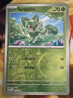 Pokémon TCG Sprigatito 013/198 Sv01: Scarlet & Violet Base Set Reverse ...