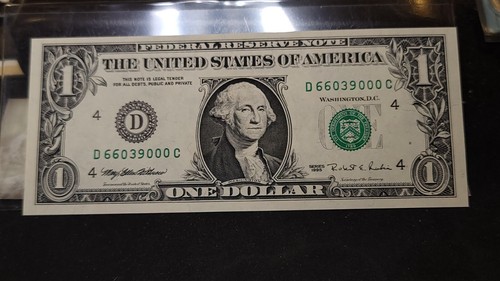 $1 1995 Cleveland WEB NOTE D-C Experimental FRN Plate# 2/9 GEM CU ...