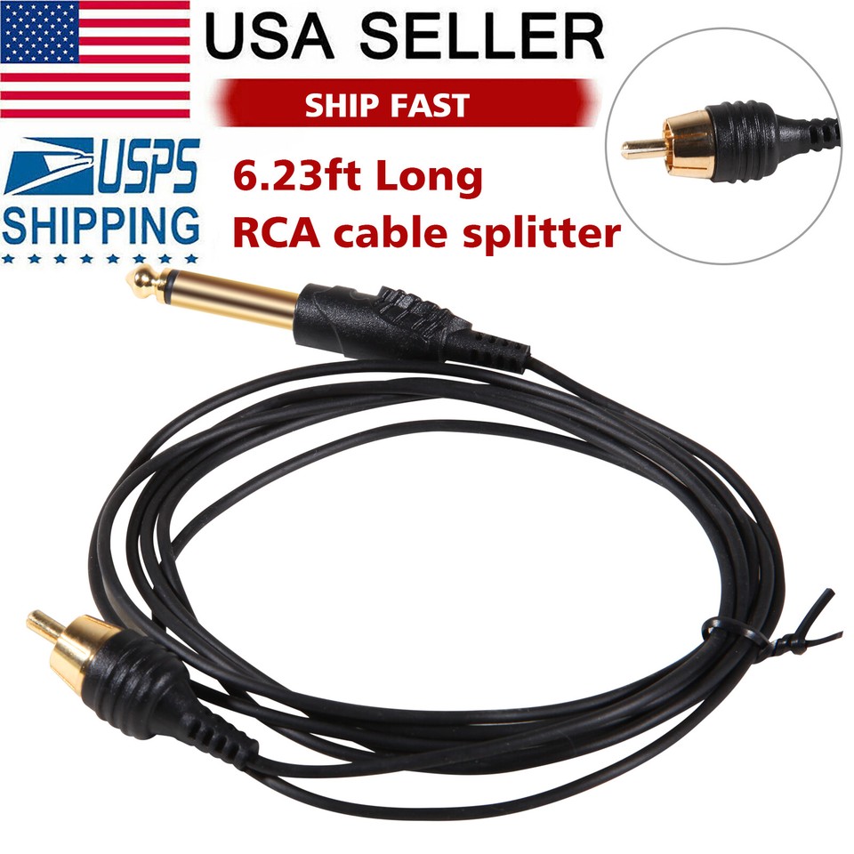 5pcs 6 ft (1.8 m) Silicone RCA Clip Cord for Tattoo Machine Power ...