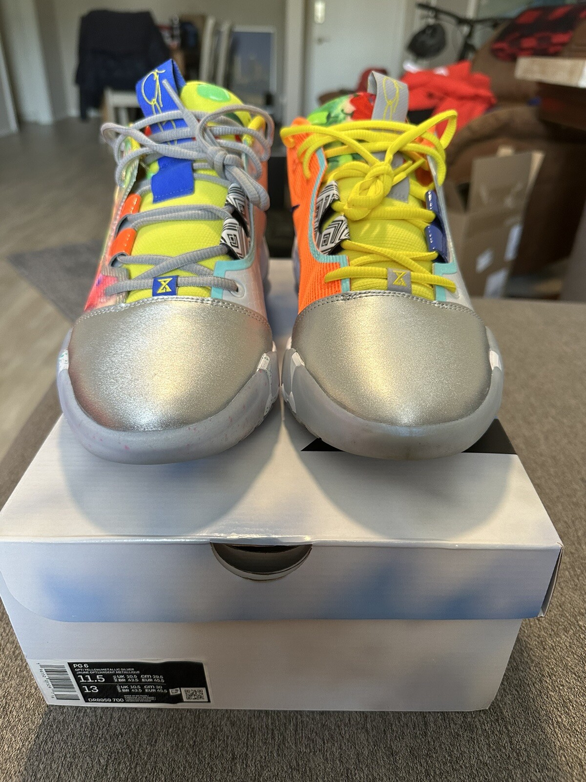 Nike PG 6 WHAT THE Opti Yellow Metallic Silver DR8959… - Gem