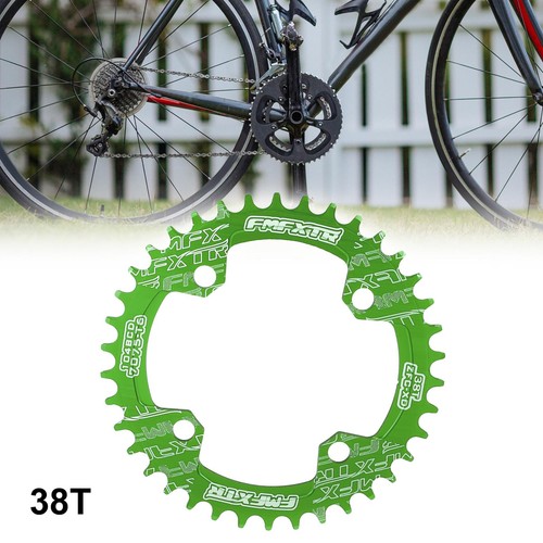 38 Teeth 104mm Bicycle Round Narrow Wide Chainring Crankset Tooth Plate ...
