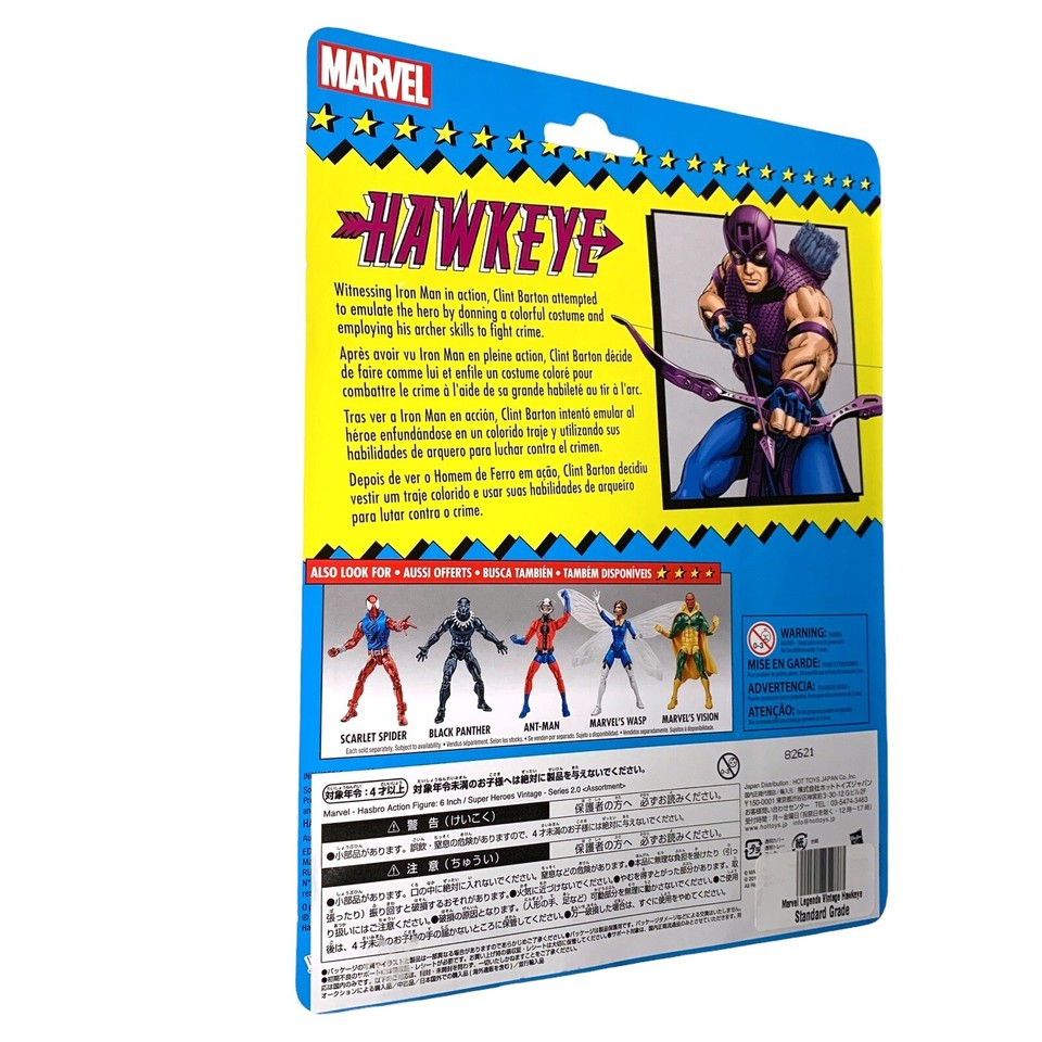 Marvel Legends Retro Hawkeye Classic Avengers 6" Action Figure Sealed ...