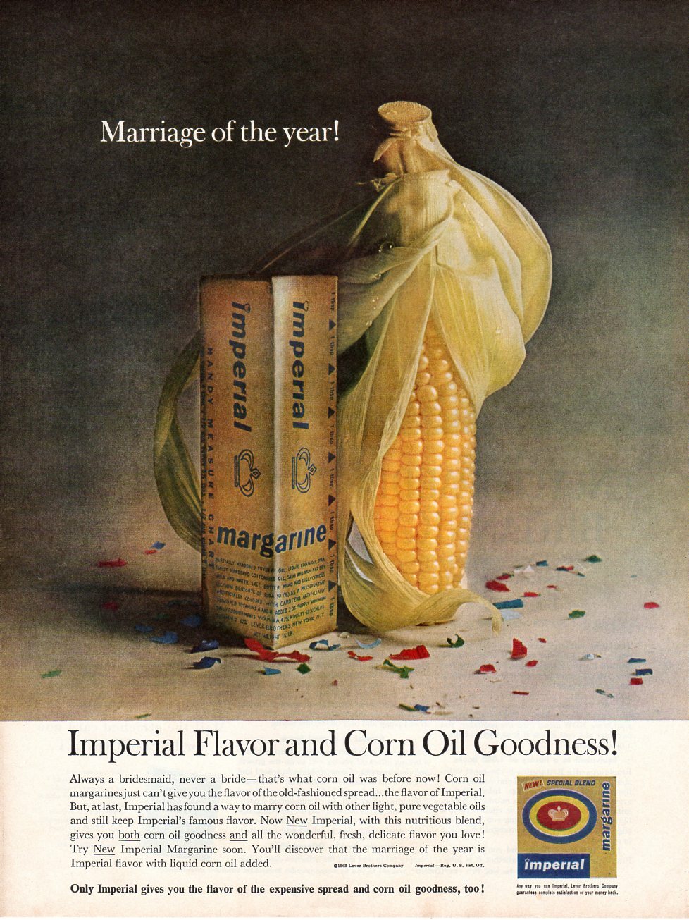 Vintage advertising print FOOD Imperial Margarine Marriage of the Year ...