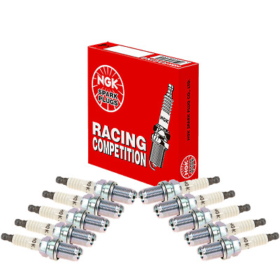 NGK Set of 10 Nickel V-Cut Racing Spark Plugs Gap .020" Copper Core | eBay