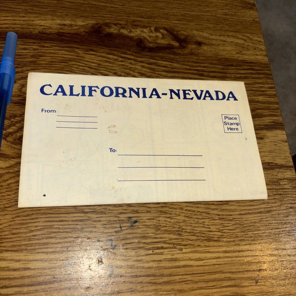 California Nevada Reno to Mojave Milo Fold out City Guide Map 1970s | eBay