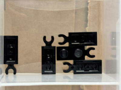 LEGO Parts - Black Plate 1 x 2 with Clip on End - No 78256 - QTY 5 | eBay