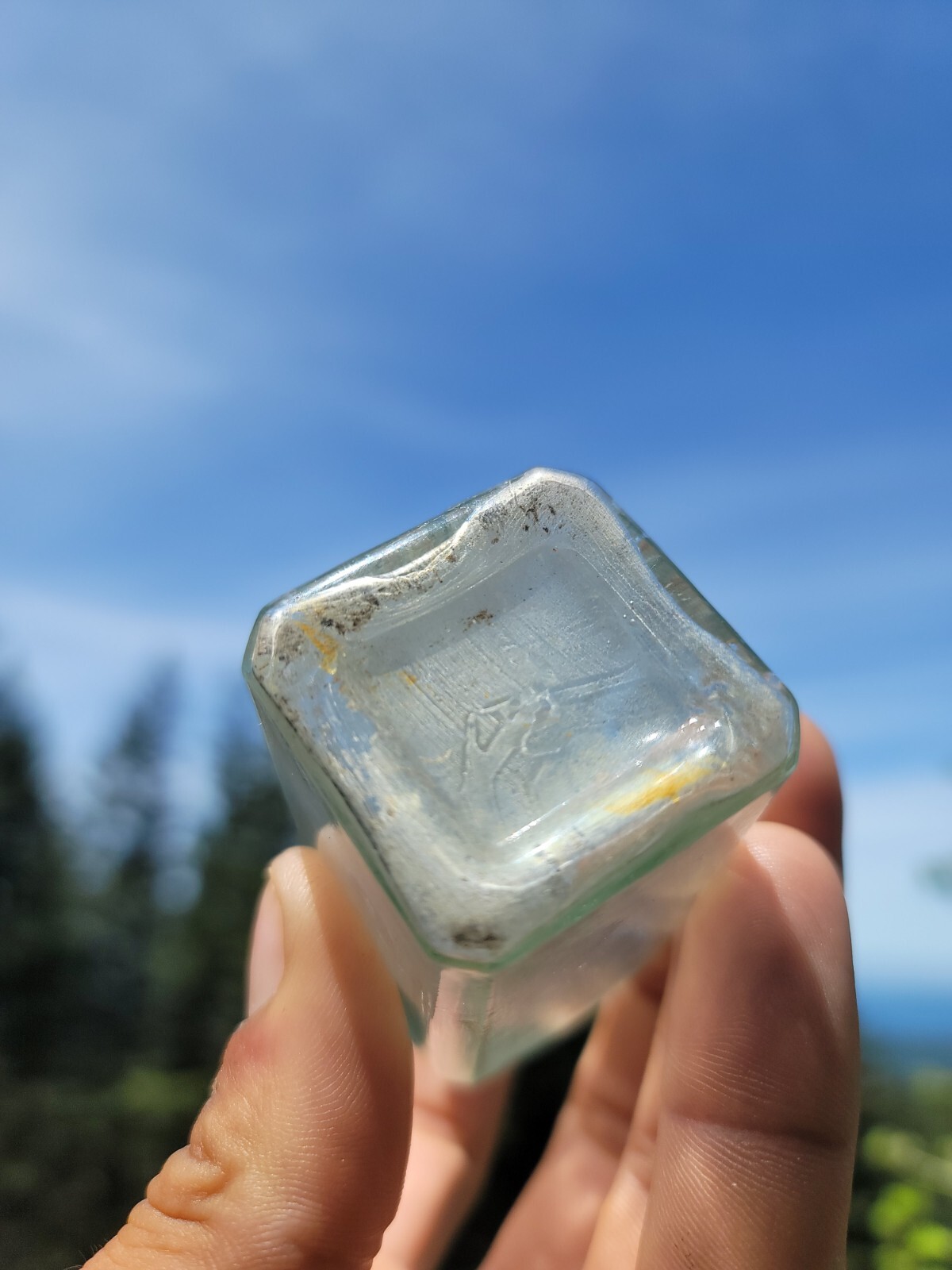 Nice Old American Poison Bottle ☆Antique Small Sea Aqua Vapo Cresolene ...
