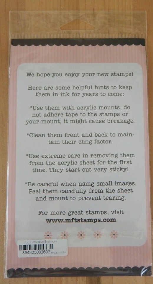 New My Favorite Things / MFT Clear Cling Stamps "HOMESPUN BIRDHOUSE" | eBay