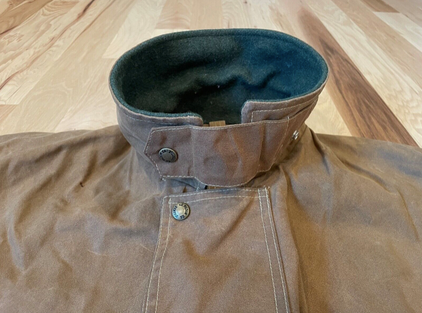 FILSON Tin Cloth Packer Coat Waxed Cotton Canvas Jacket 40 M Mackinaw ...