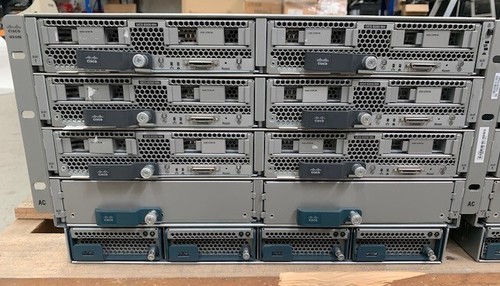 Cisco UCS-5108 Blade Enclosure w/ 6x UCSB-B200-M4 2x E5-2690v3 2.6Ghz ...