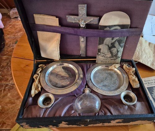 Vintage antique sick call cabinet for holy communion | eBay