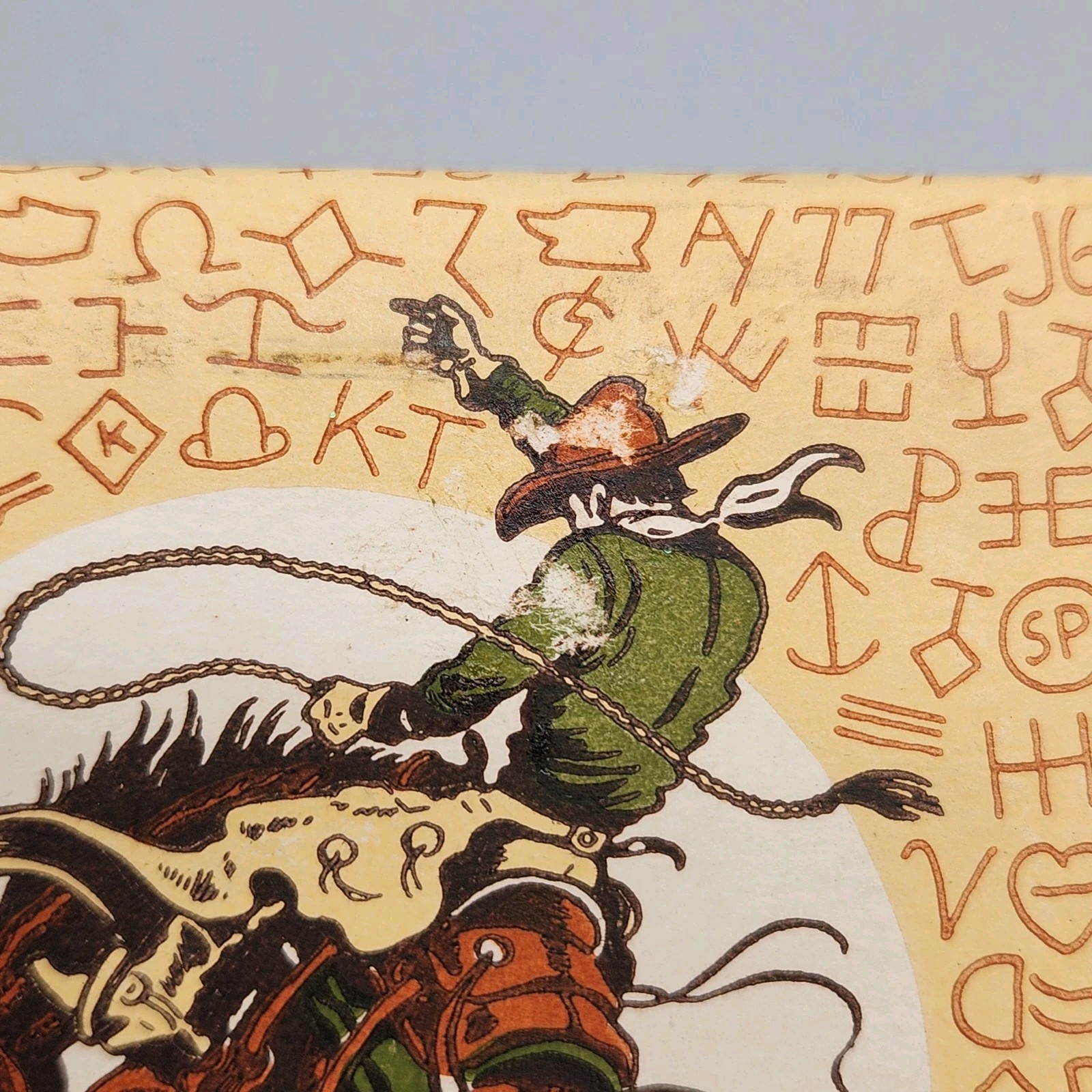 Giant Feature Cowboy Matchbook Vtg Jumbo Western Matches Full Unstruck ...