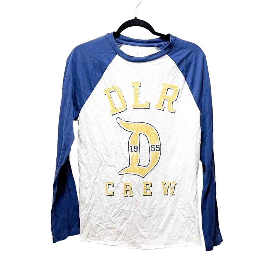 Disney Parks Vintage DLR Resort Blue White Long Sleeve Baseball Tee ...
