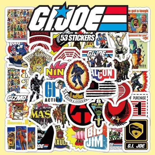 G.I. Joe Sticker 53 piece set PVC Waterproof Seal Bulk GI Joe G.I. JOE ...
