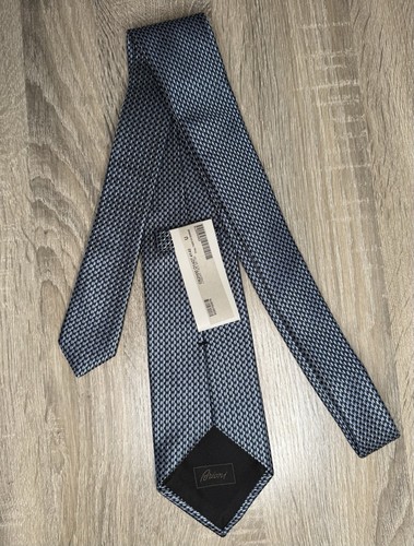 Brioni Silk Tie In blue, 3.5in, with box | eBay