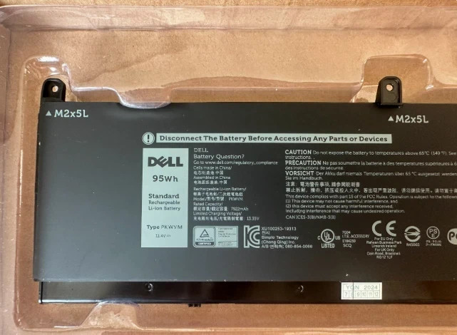 OEM NEW 95Wh PKWVM Battery For Dell Precision 7550 7750 P44E P93F 453 ...