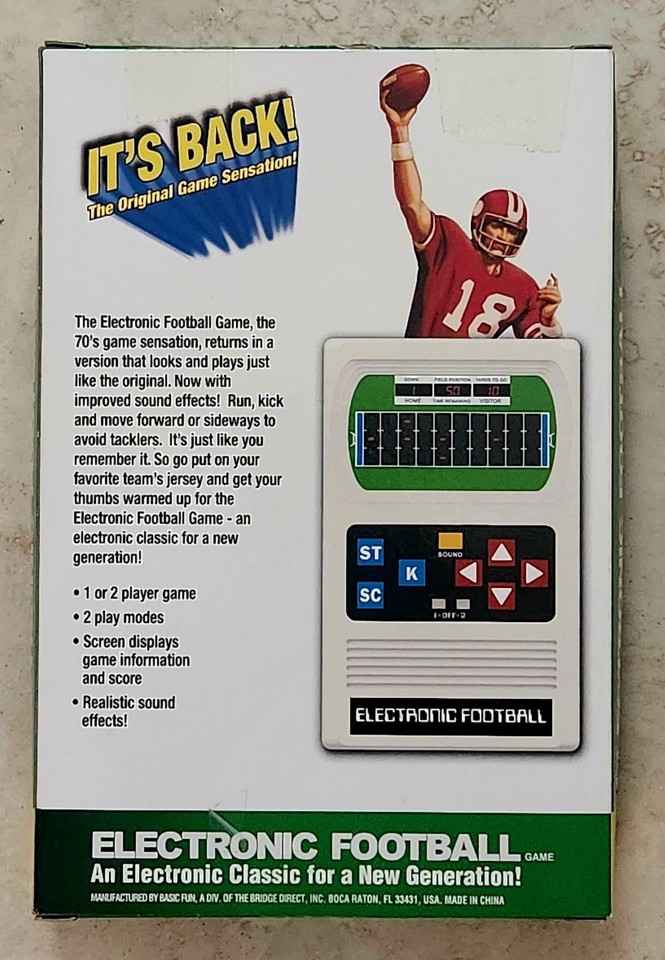 Basic Fun Electronic Handheld Retro Football Game New In Package | eBay