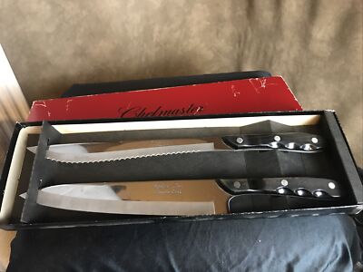 VINTAGE CHEF MASTER KITCHEN DELITE KNIFE SET W BOX-JAPAN W-GRIP ...