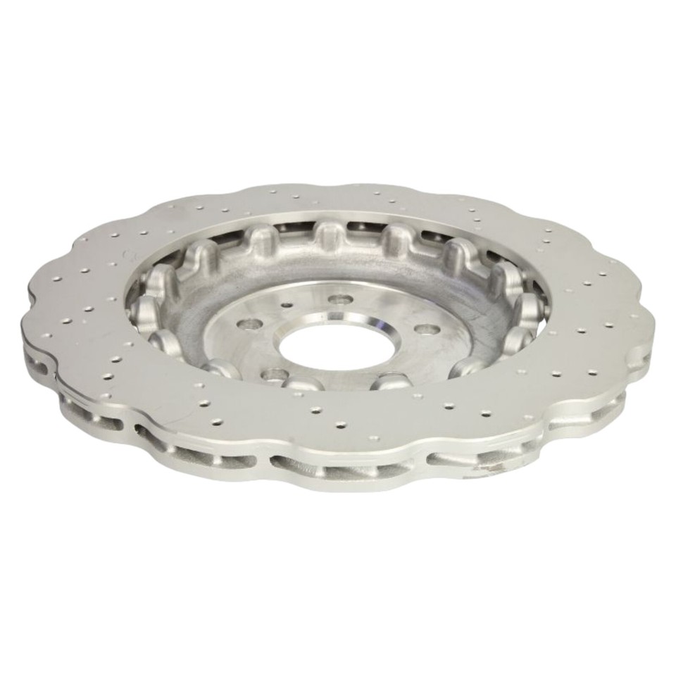 SHW Performance Rear Drilled Wavy Brake Discs 356mm X2 For Audi RS6 C7 ...