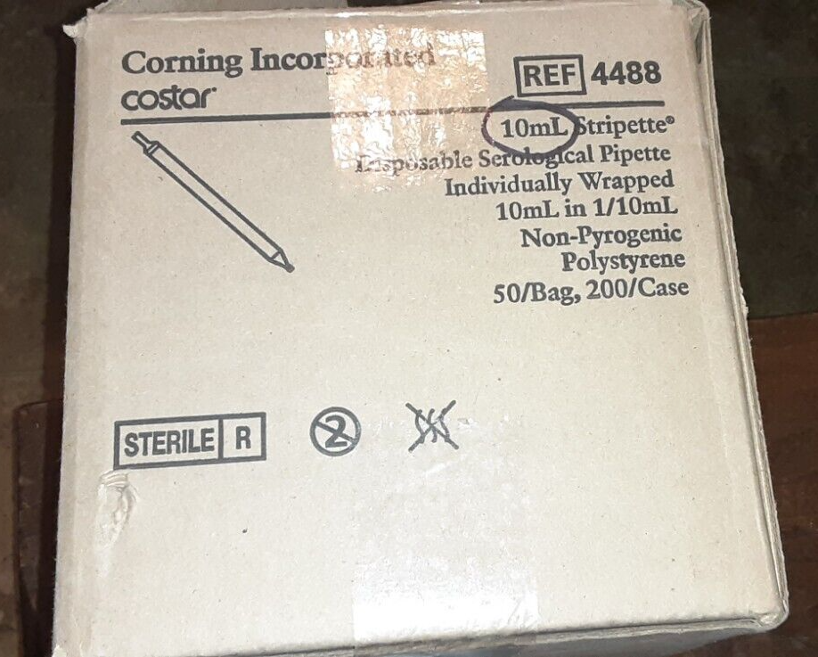 Corning Costar Stripette 4488 Polystyrene Sterile Serological Pipet ...