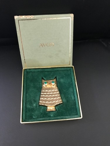 Avon Owl Brooch Pin Opens to Reveal Sachet Pocket, 2.25” X 1-3/8 ...
