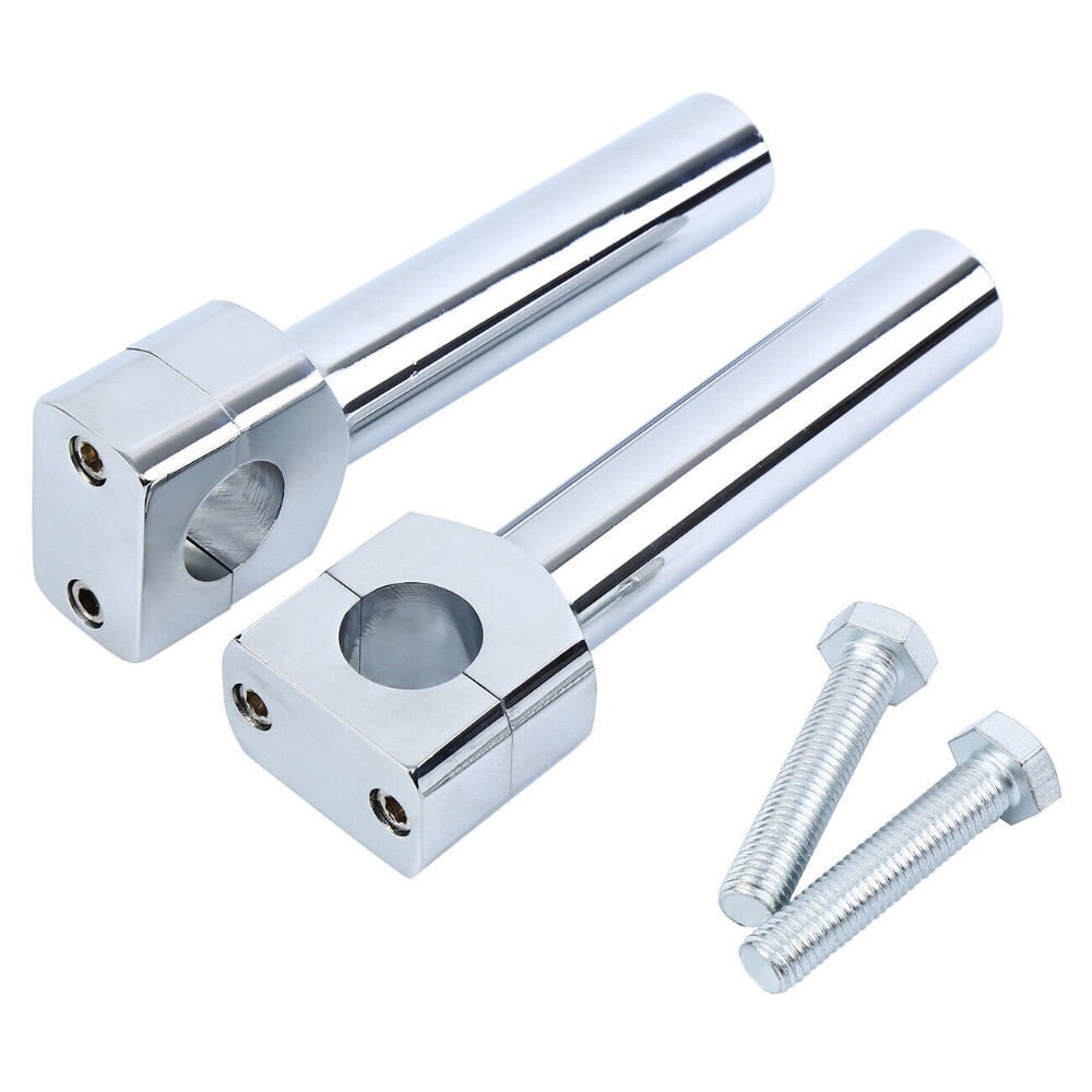 For Harley Honda Motorcycle 1'' Handlebar Risers Clamps Handle Bar ...