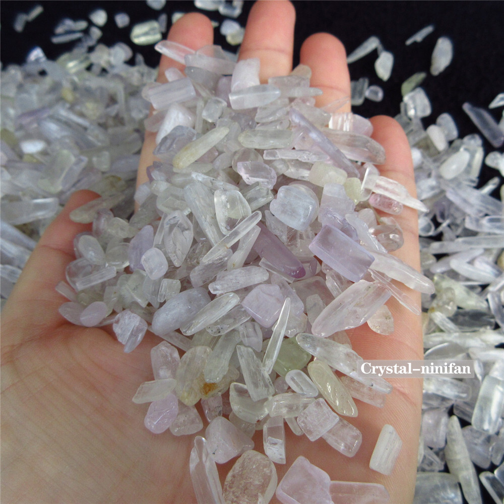 100g Natural Kunzite Quartz Tumbled Crystal Spodumene Bulk Stone Reiki ...