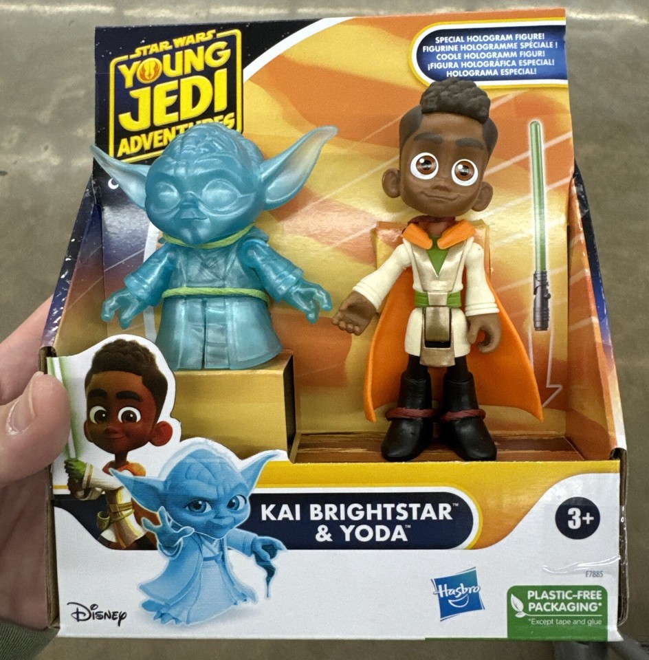 STAR WARS Young Jedi Adventures KAI BRIGHTSTAR HOLOGRAM YODA 2 Figure ...
