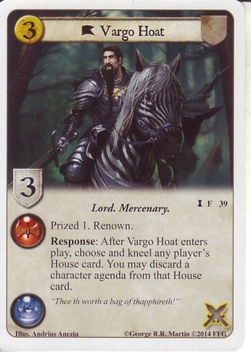 3 x Vargo Hoat AGoT LCG 1.0 Game of Thrones The Champion's Purse 39 | eBay