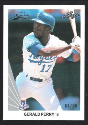 GERALD PERRY 2012 LEAF MEMORIES #441 SILVER 1990 BUY BACK KC ROYALS 8/ ...