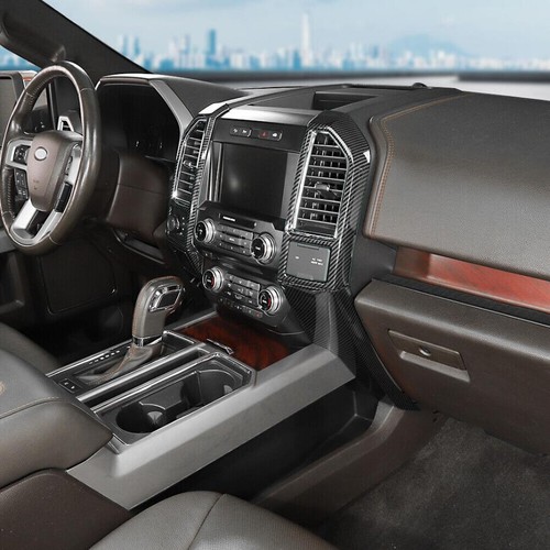 For 15-20 Ford F150 F-150 Carbon Fiber Interior Center Console Panel ...