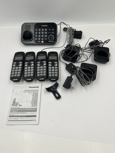 Panasonic KX-TG4741 4 Cordless Phones KX-TGA470 Answering Machine ...