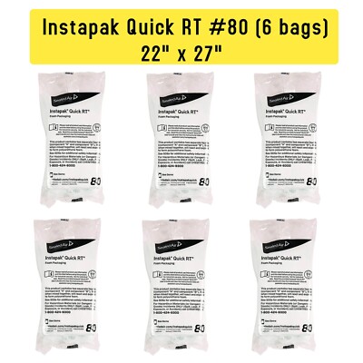Instapak Quick RT #80 Sealed Air Quick Packing - 6 bags 22" x 27" | eBay