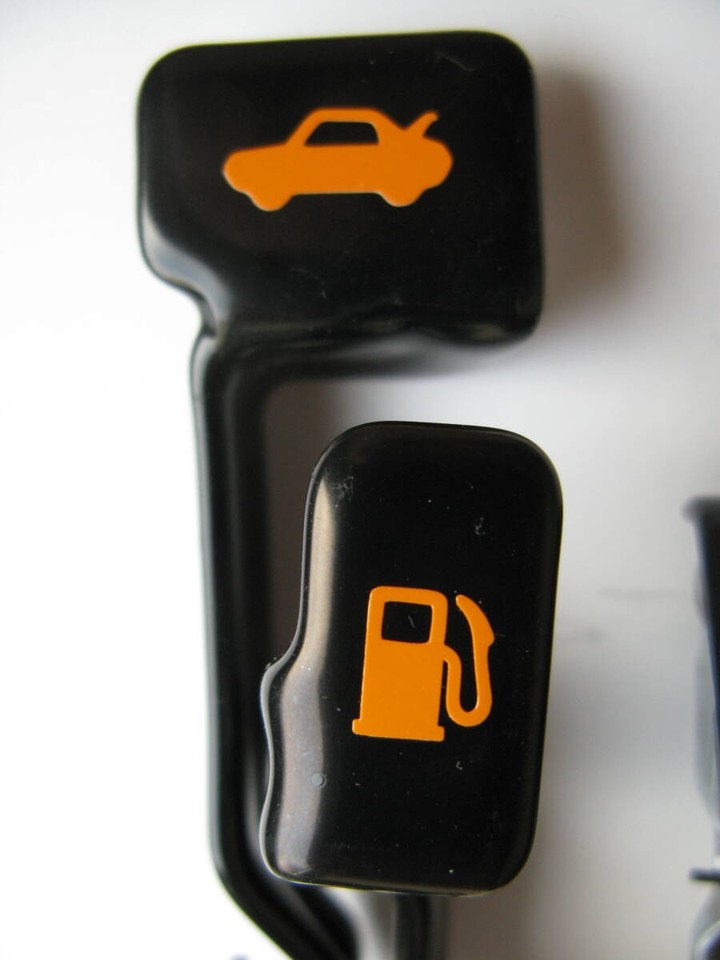Toyota AE86 Trunk & Fuel Hood Opener Black Limited Orange Finish JDM ...