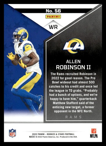 2022 Panini Rookies & Stars #56 Allen Robinson II Los Angeles Rams ...