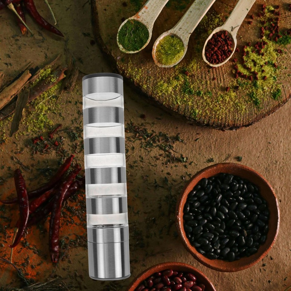 Seasoning Grinder Salt or Pepper Manual Stainless Grinders Multi-layers ...
