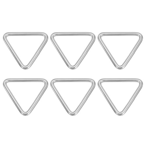 6 Pcs 2" Metal Triangle Rings 304 Stainless Steel Triangle Rings ...