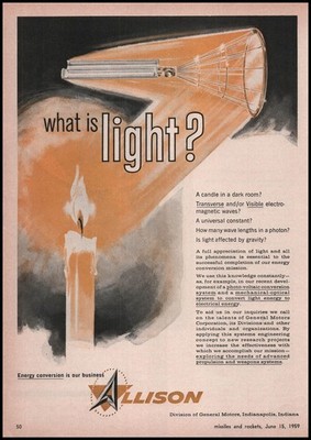 1959 Allison "What Is Light?" Candle Transverse Electromagnetic Waves ...