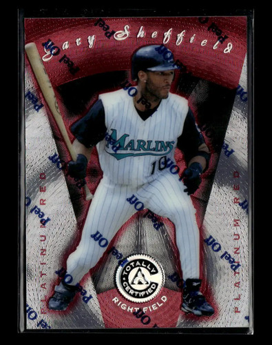 Gary Sheffield 1997 Pinnacle Totally Certified Platinum Red #44 #/3999 ...