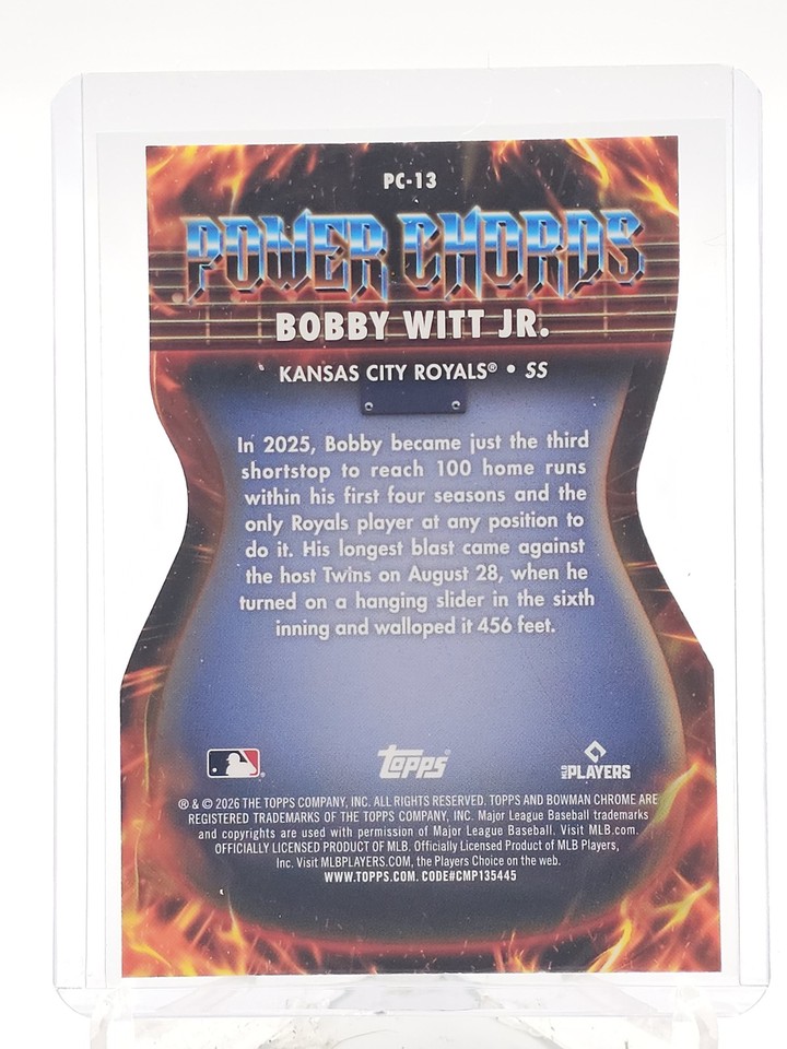 BOBBY WITT JR 2026 BOWMAN CHROME POWER CHORDS #PC-13 ROYALS D Q2754 | eBay