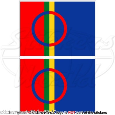SAMI PEOPLE Flag Saami Lapps, SAPMI Lapland 4" (100mm) Vinyl Stickers ...