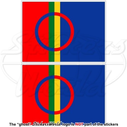 SAMI PEOPLE Flag Saami Lapps, SAPMI Lapland 4" (100mm) Vinyl Stickers ...
