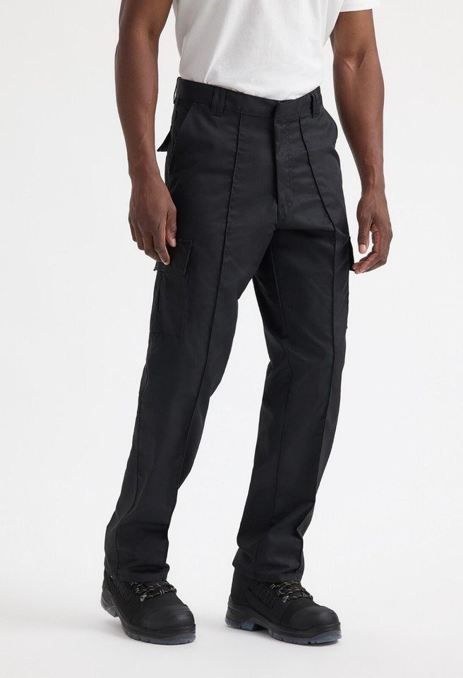 Uneek UC902 Mens Work Cargo Combat Black Navy Trousers Pants Short Reg ...