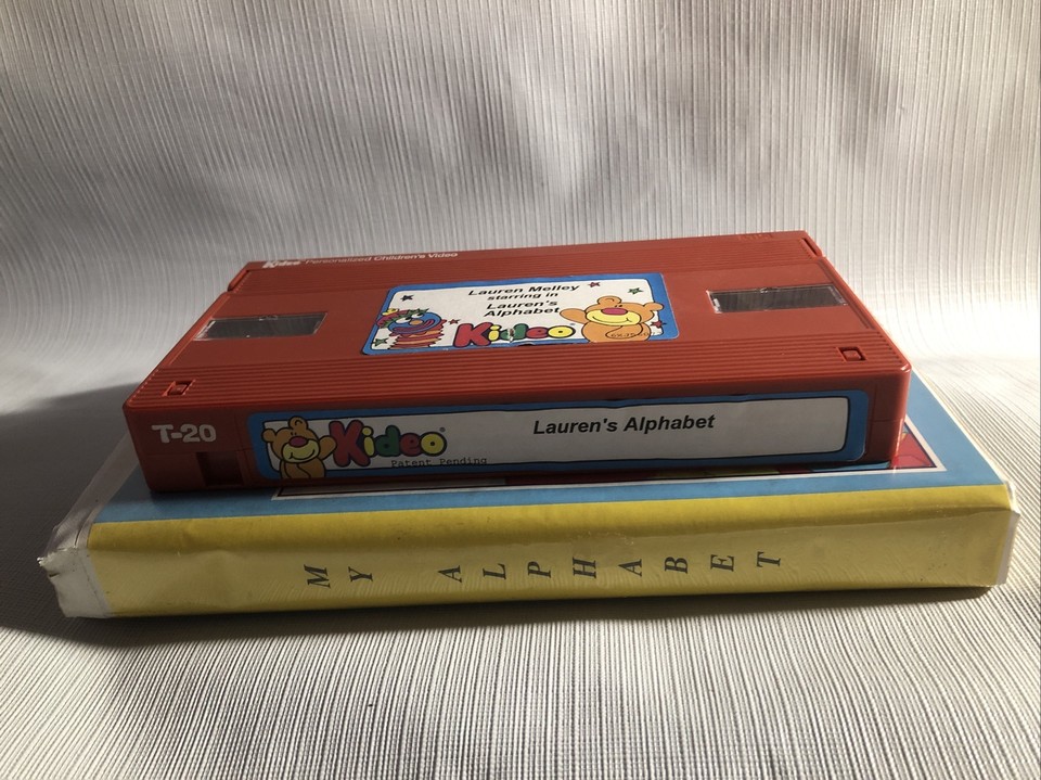 Kideo Personalized VHS Tape HTF RARE Lauren Melley Alphabet For VCR Kid ...