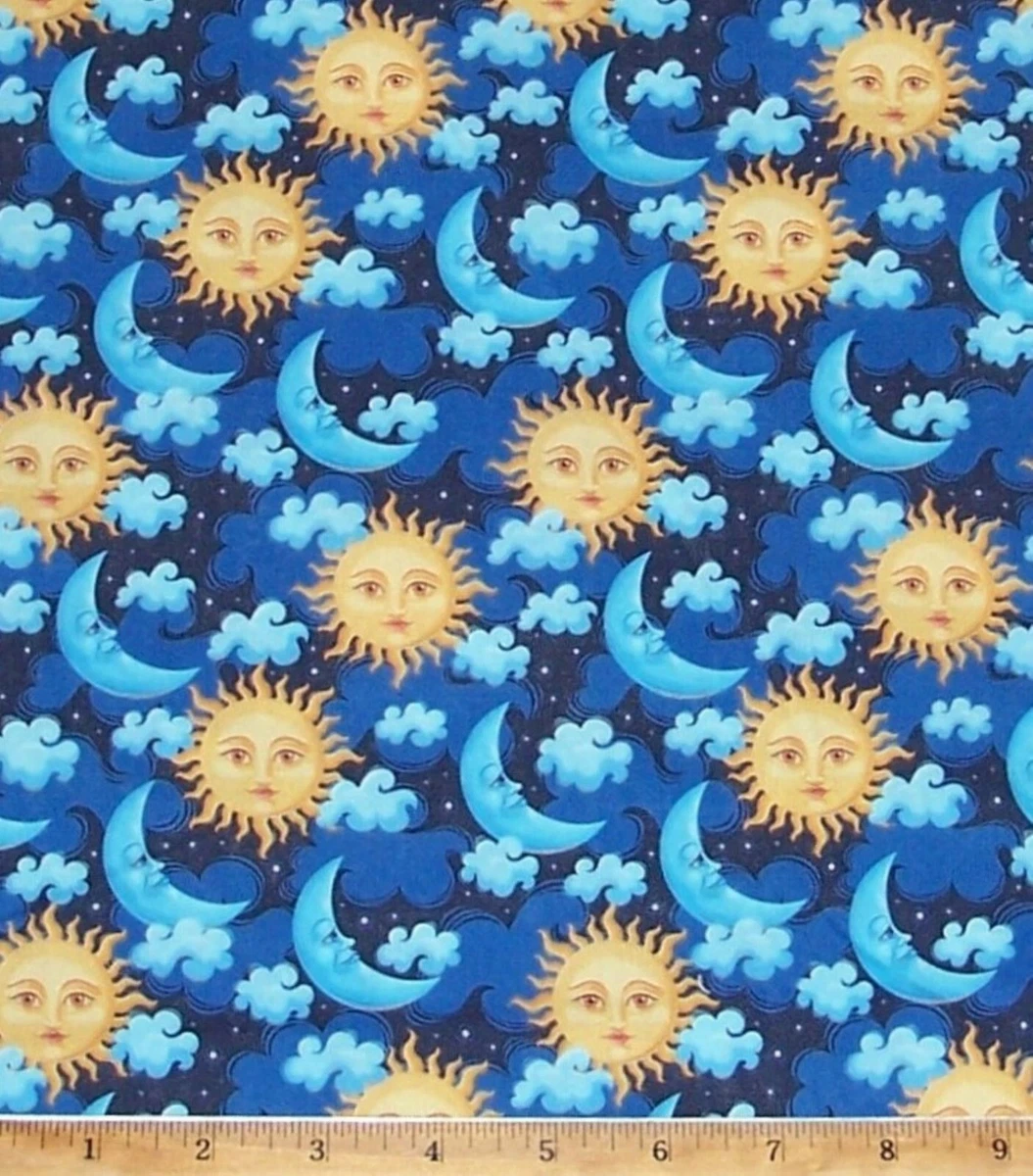 Sun Moon Star Celestial Fabric