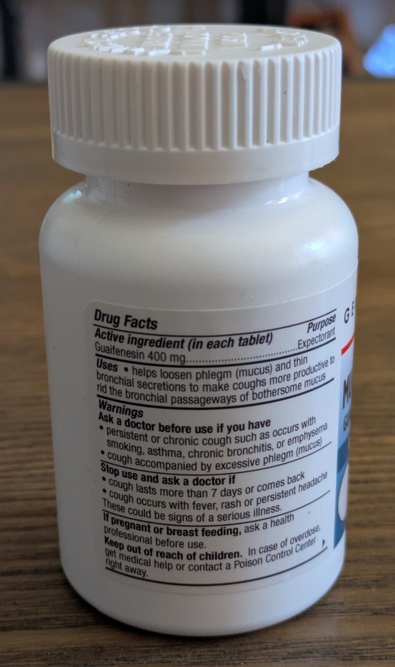 Gericare MUCUS Relief Guaifenesin 400mg - Expectorant 100 Tablets 100 ...