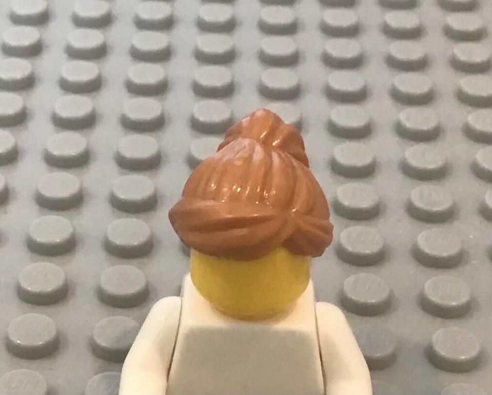 LEGO Minifig Hair Female Girl Medium Nougat Ponytail and Bangs | eBay