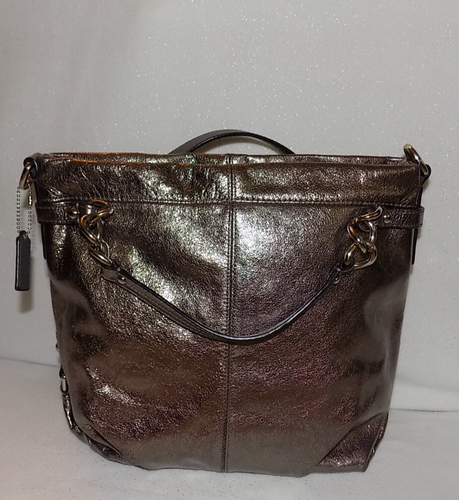 Coach Handbag Purse Bag F17165 Brooke Tote Metallic Bronze Leather ...