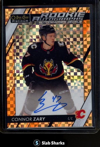 2023-24 O-PEE-CHEE PLATINUM CONNOR ZARY ORANGE CHECKERS ROOKIE AUTO 15/ ...