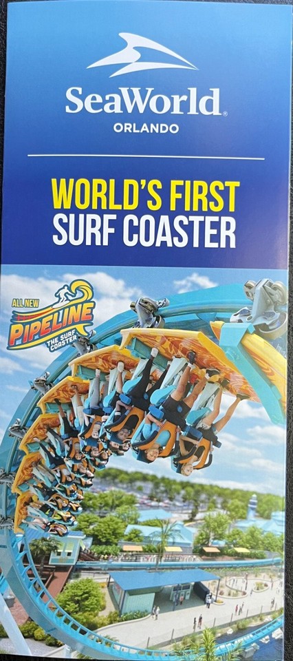 2023 Sea World Orlando Park Guide Map + Sea World and Discovery Cove ...